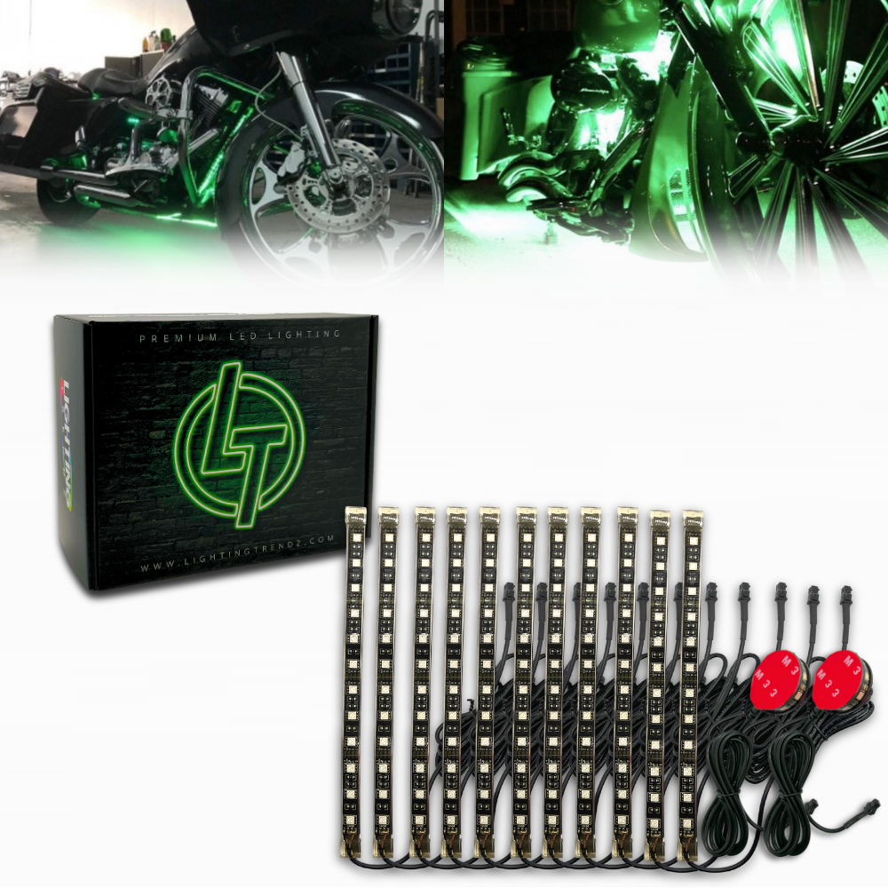 13-Piece Motorcycle LED Kit: Vibrant Full-Color Lighting