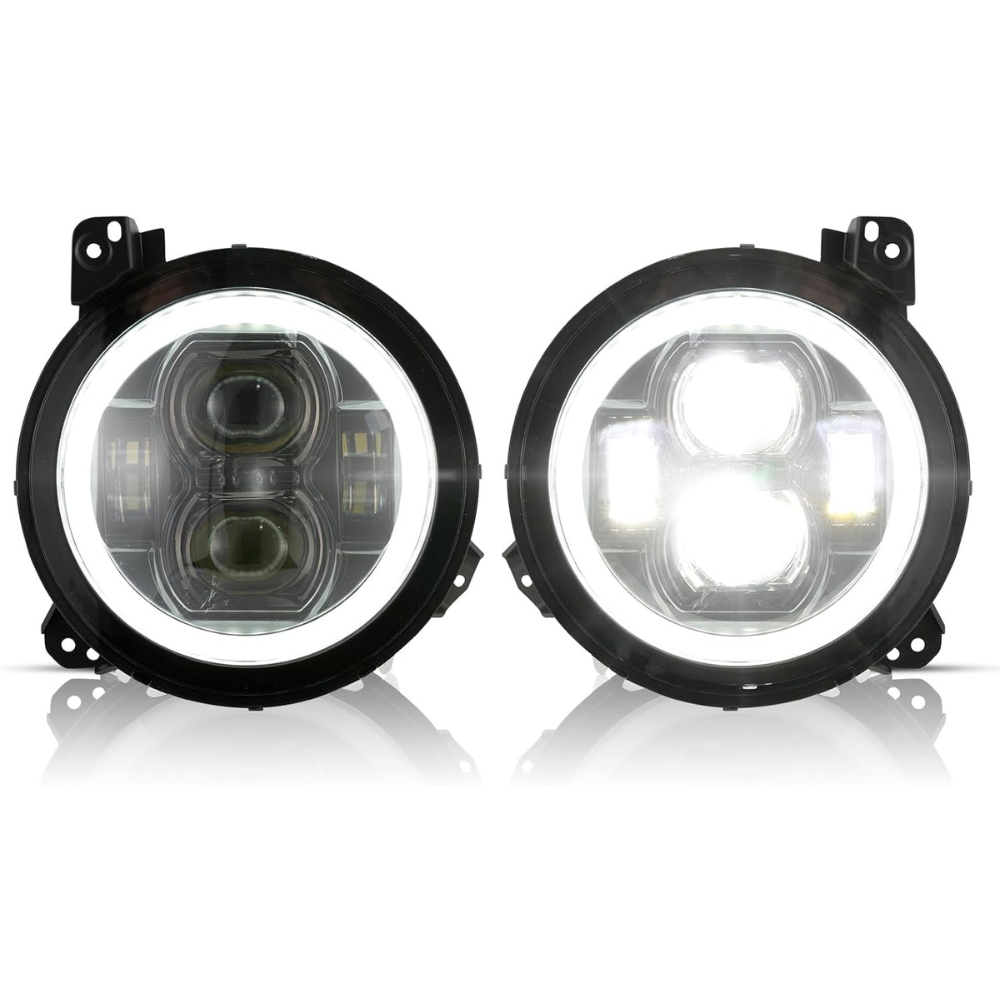 Lighting Trendz: 9" ROUND LED HEADLIGHT REPLACEMENTS w/ HALO DRL BOARDS